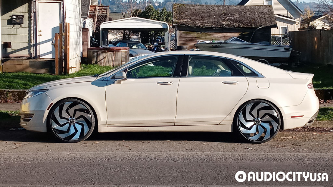 2014 Lincoln MKZ on 22" XCess Wheels X04 Gloss Black Machined | Gallery ...