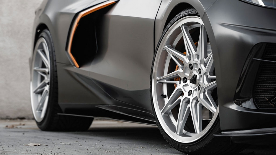 2021 Chevrolet Corvette on 20" Blaque Diamond Wheels BD-F20 Silver ...