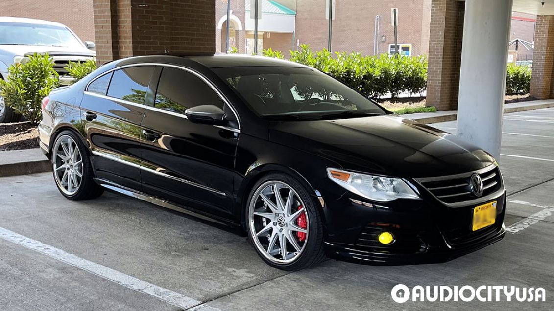 2011 Volkswagen CC on 20" Azad Wheels AZ23 Silver Machined with Chrome ...