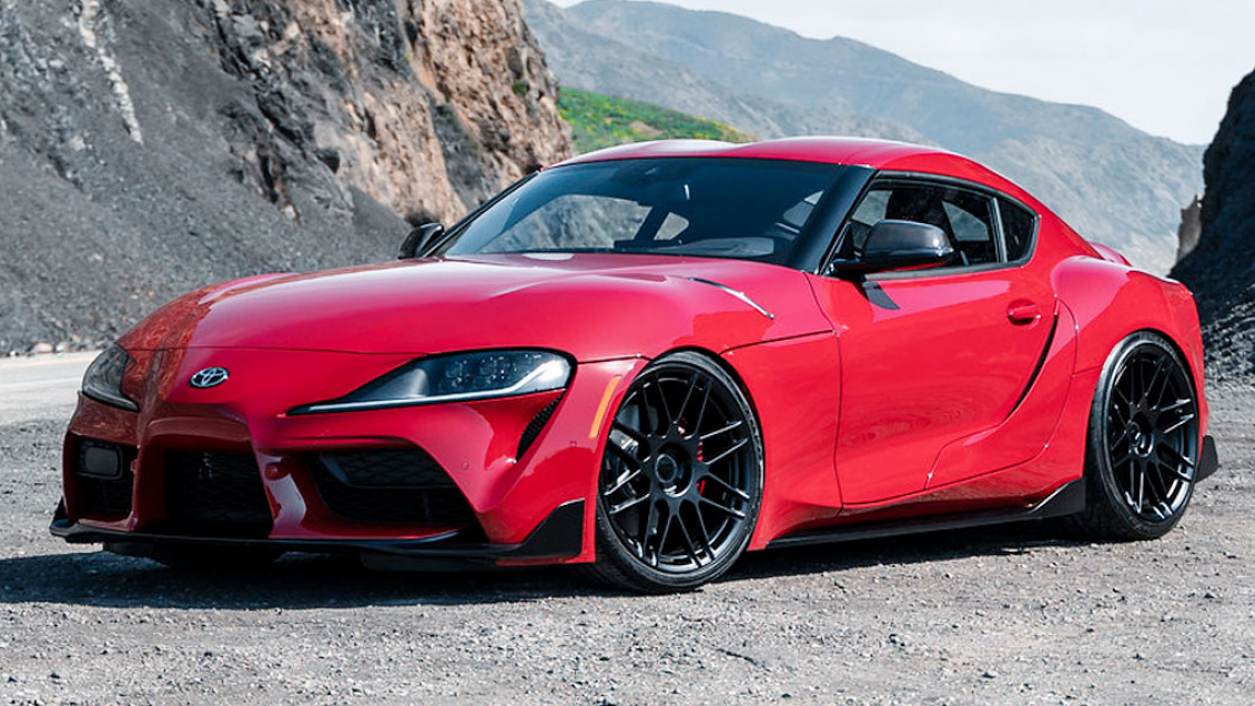 2020 Toyota Supra on 20" Blaque Diamond Wheels BD-F12 Satin Black ...