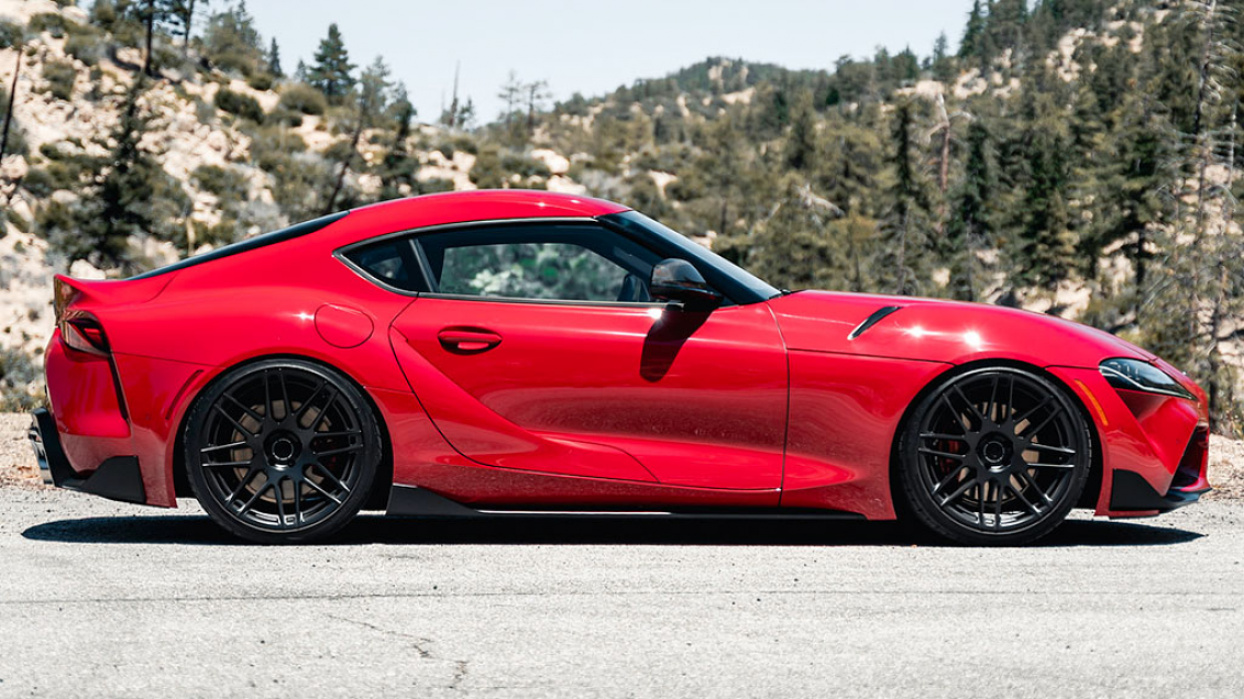 2020 Toyota Supra on 20" Blaque Diamond Wheels BD-F12 Satin Black ...
