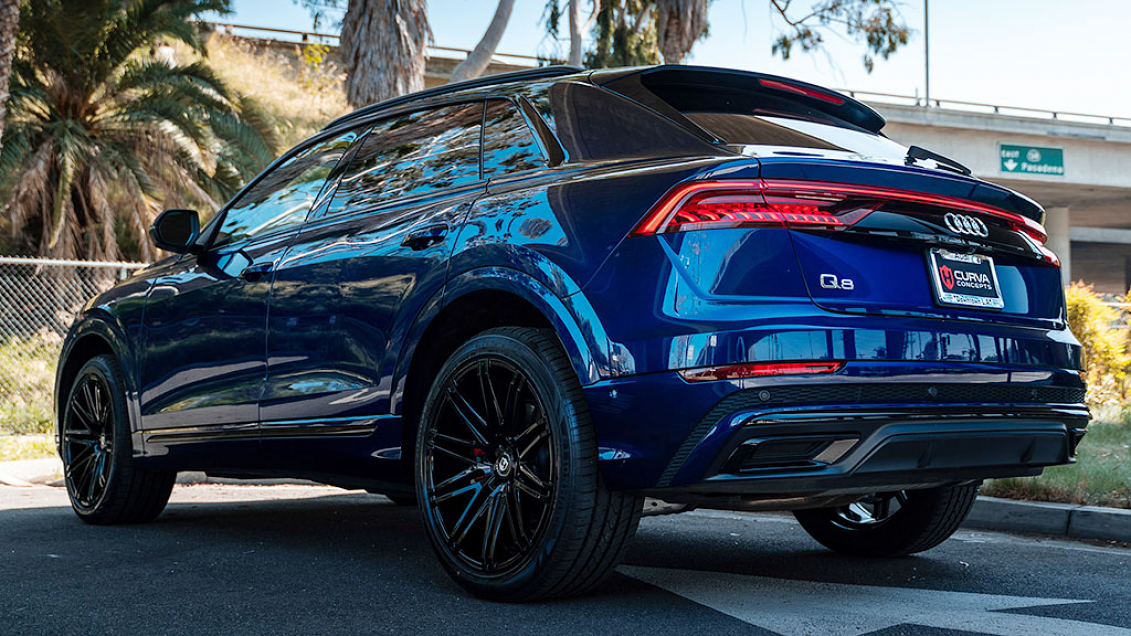 2021 Audi Q8 on 22" Curva Wheels C48 Gloss Black | Gallery | AudioCityUSA