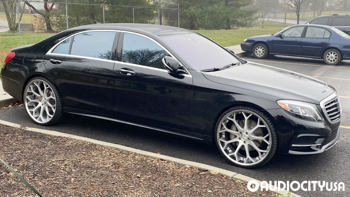 2017 Mercedes-Benz S-Class on 24" AZAD Wheels AZ99 Silver with Chrome ...
