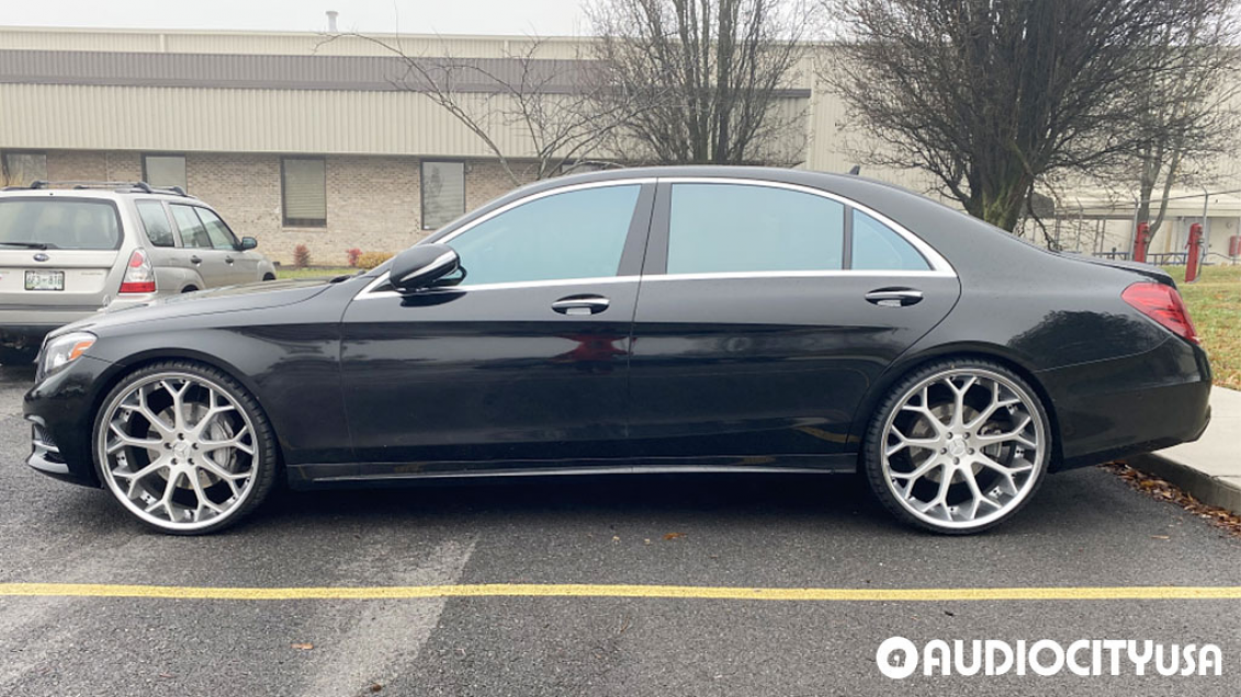 2017 Mercedes-Benz S-Class on 24" AZAD Wheels AZ99 Silver with Chrome ...