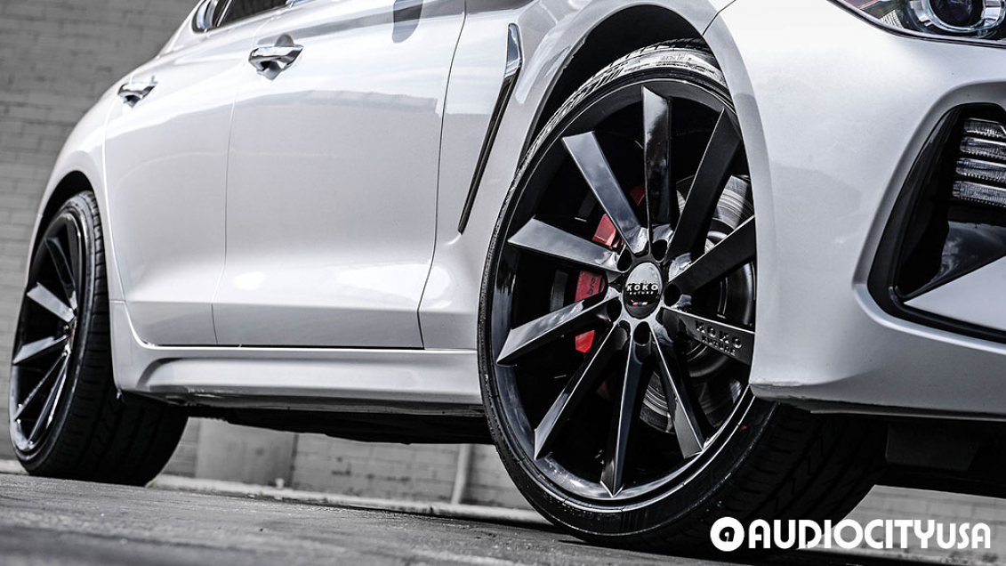 2019 Genesis G70 on 20" Koko Kuture Wheels Kapan Gloss Black | Gallery ...