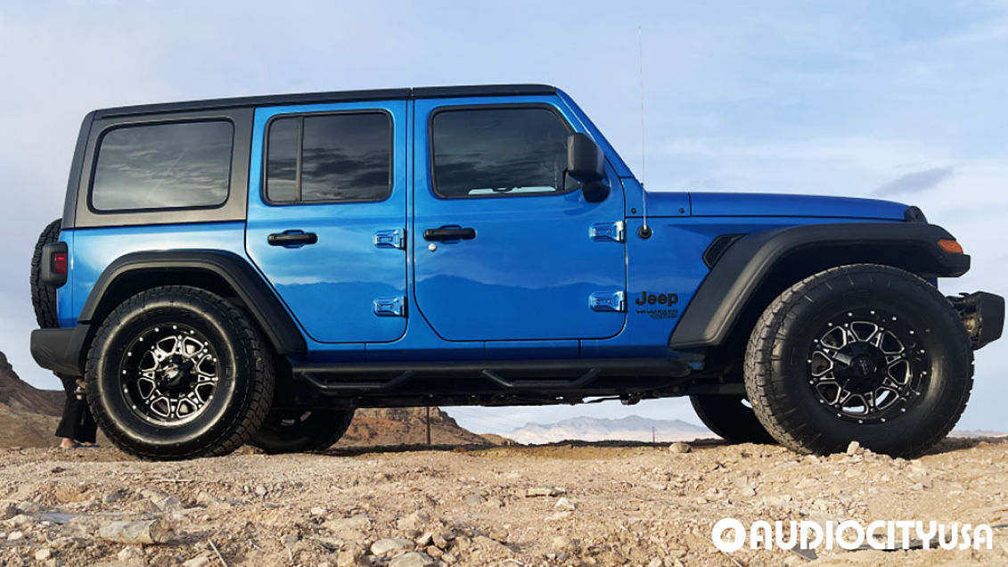 2021 Jeep Wrangler on 17" Impact Off-Road Wheels 810 Gloss Black with ...