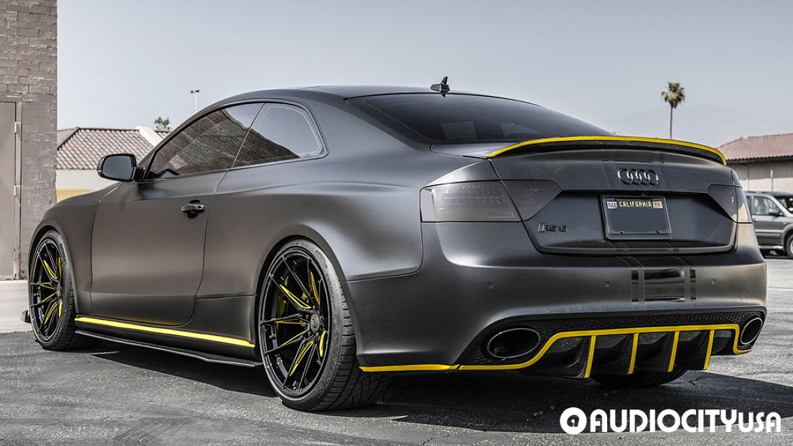 2015 Audi RS5 on 20" Vertini Wheels RFS1.8 Gloss Black with Custom ...