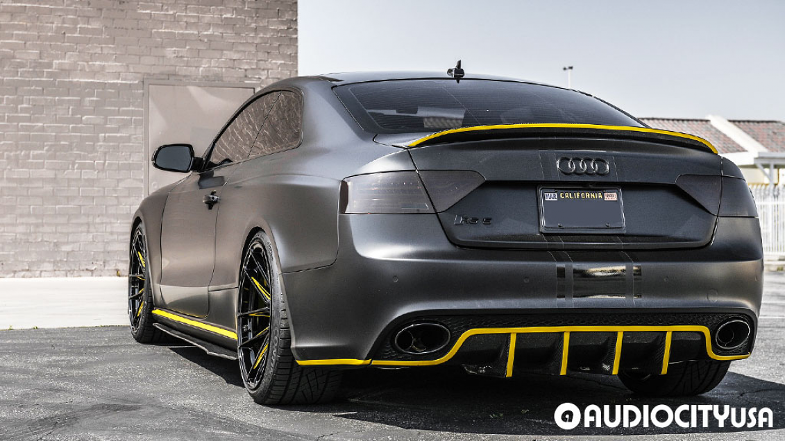 2015 Audi RS5 on 20" Vertini Wheels RFS1.8 Gloss Black with Custom ...