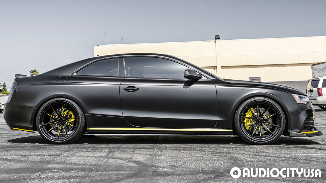 2015 Audi RS5 on 20" Vertini Wheels RFS1.8 Gloss Black with Custom ...