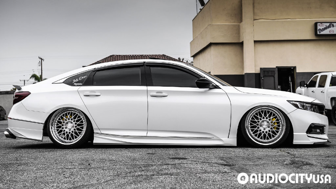 2018 Honda Accord on 20" Rennen Wheels CSL 5 Silver with Chrome Step ...