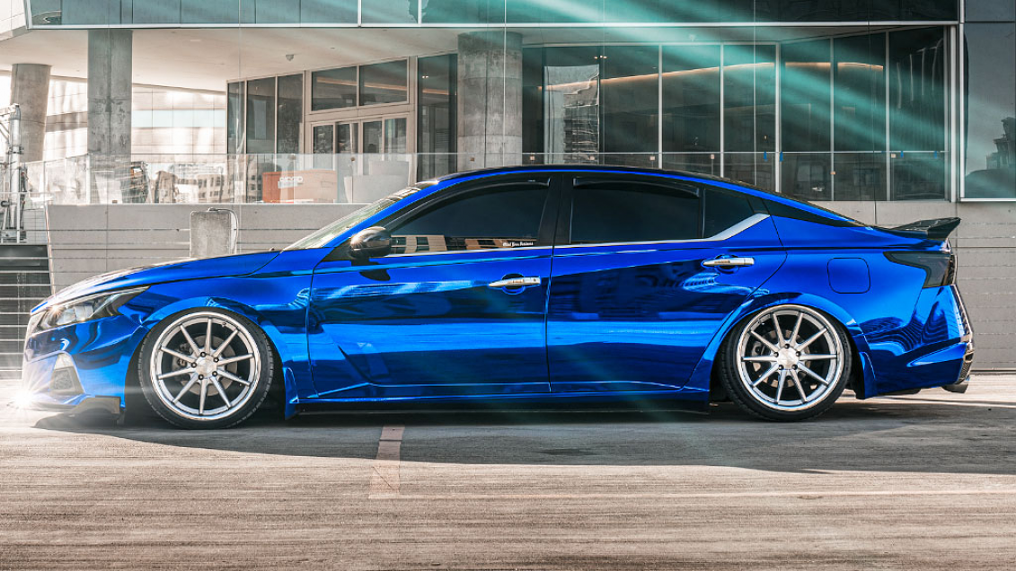 2019 Nissan Maxima on 19" Ferrada Wheels FR4 Silver Machined with ...