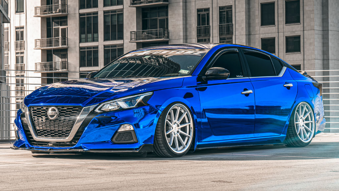 2019 Nissan Maxima on 19" Ferrada Wheels FR4 Silver Machined with ...