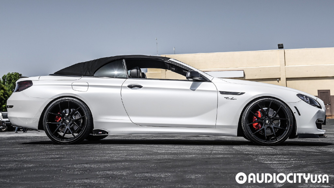2012 BMW 650i Convertible on 21" Savini Wheels BM14 Gloss Black ...