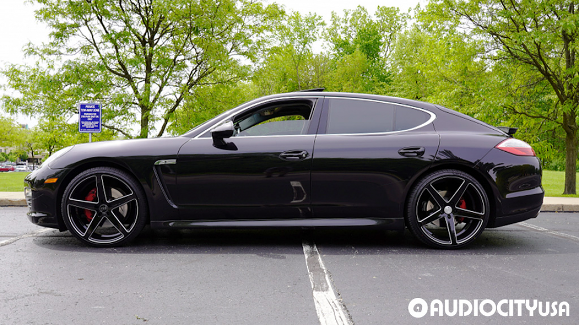 2010 Porsche Panamera on 22" 1AV Wheels ZX9 Gloss Black Milled | Gallery | AudioCityUSA