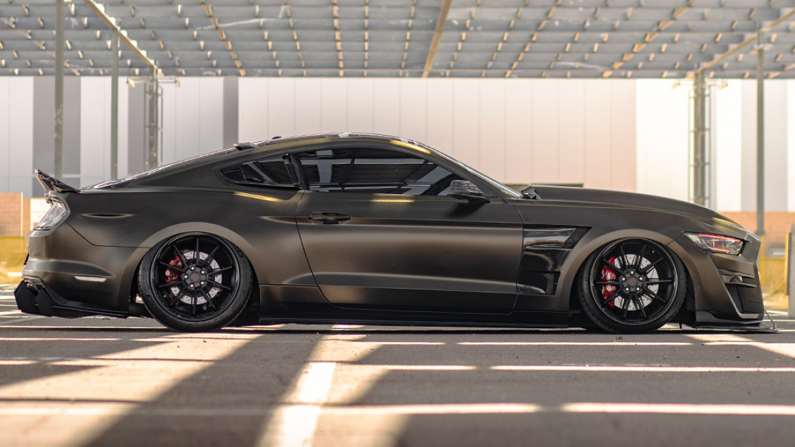 2017 Ford Mustang GT on 20" Ferrada Wheels CM2 Matte Black with Gloss ...