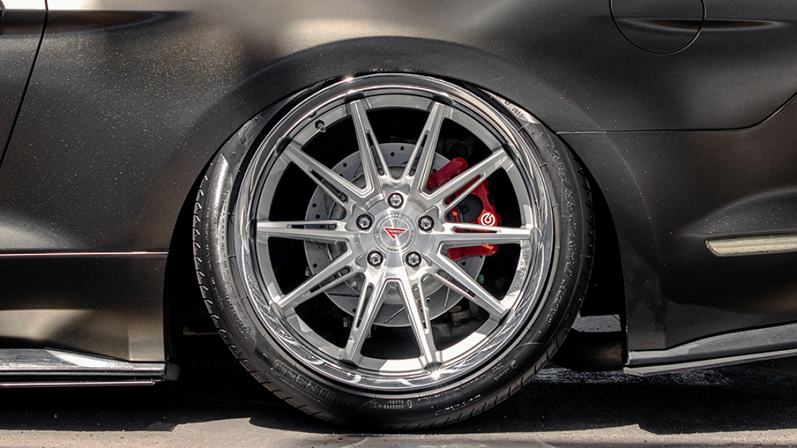 2017 Ford Mustang GT on 20" Ferrada Wheels CM2 Silver Machined with ...