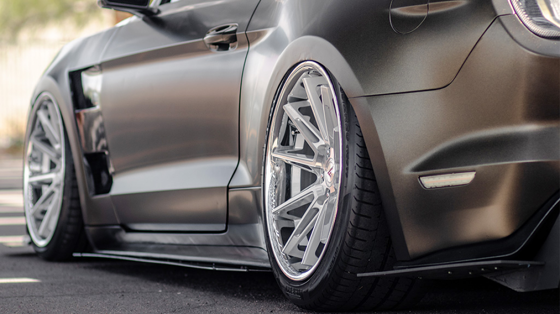 2017 Ford Mustang GT on 20" Ferrada Wheels CM2 Silver Machined with ...