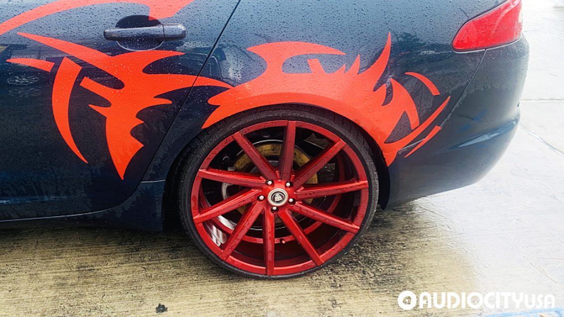 2010 Jaguar XF Strada Sega 22 inch Wheels | Gallery | AudioCityUSA