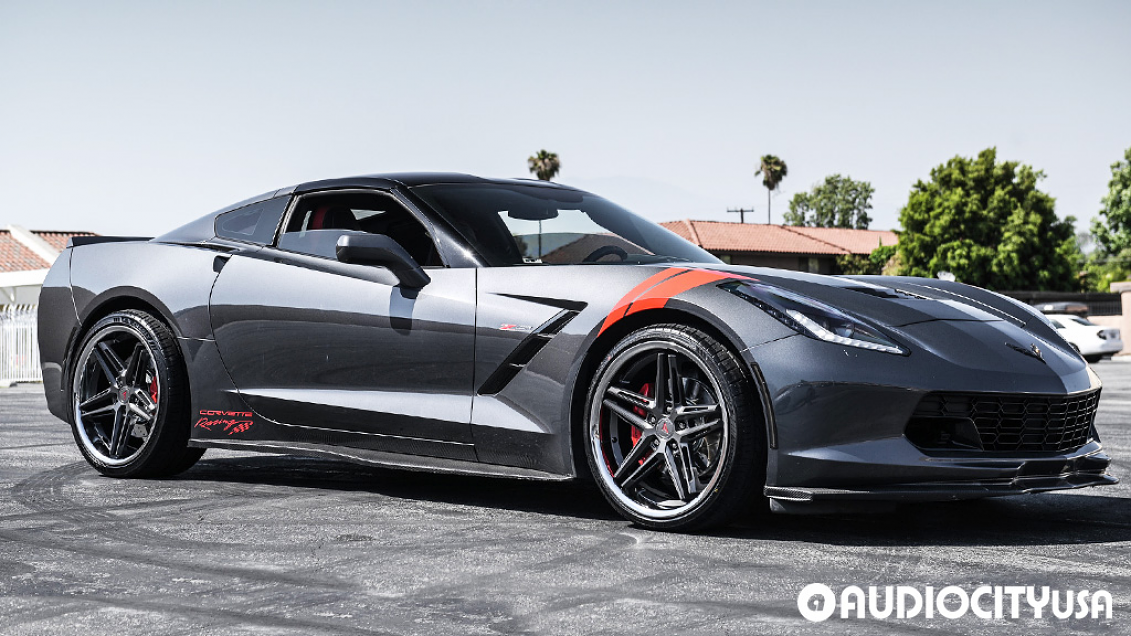 2017 Chevrolet Corvette on 20" Ferrada Wheels CM1 Matte Graphite with ...