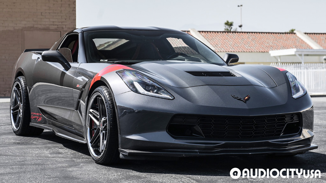 2017 Chevrolet Corvette on 20" Ferrada Wheels CM1 Matte Graphite with ...