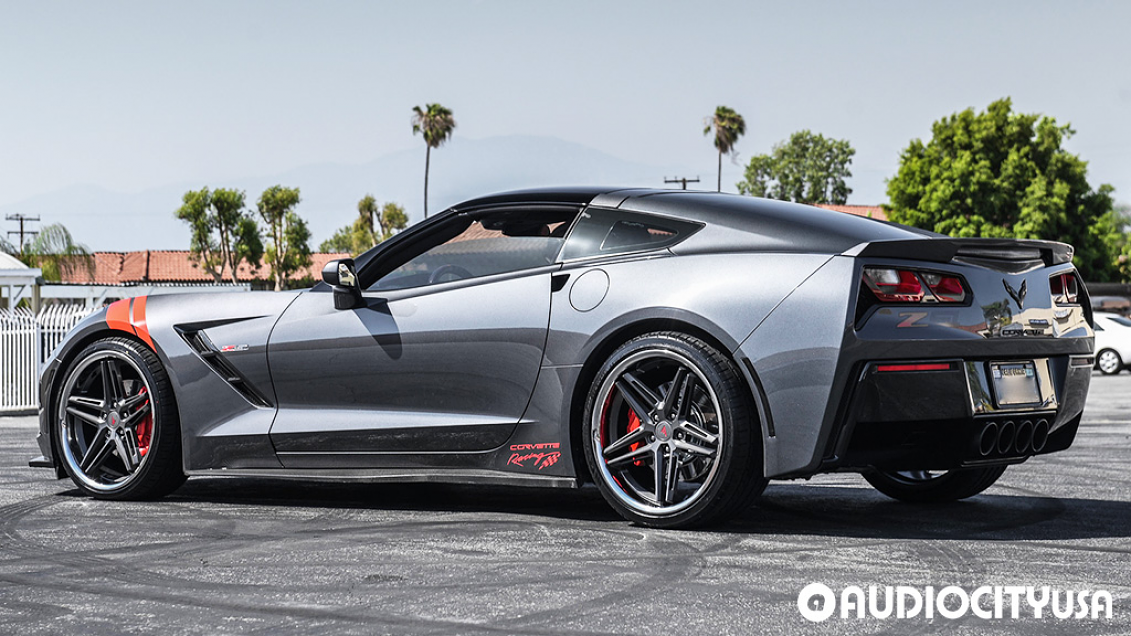 2017 Chevrolet Corvette on 20" Ferrada Wheels CM1 Matte Graphite with ...