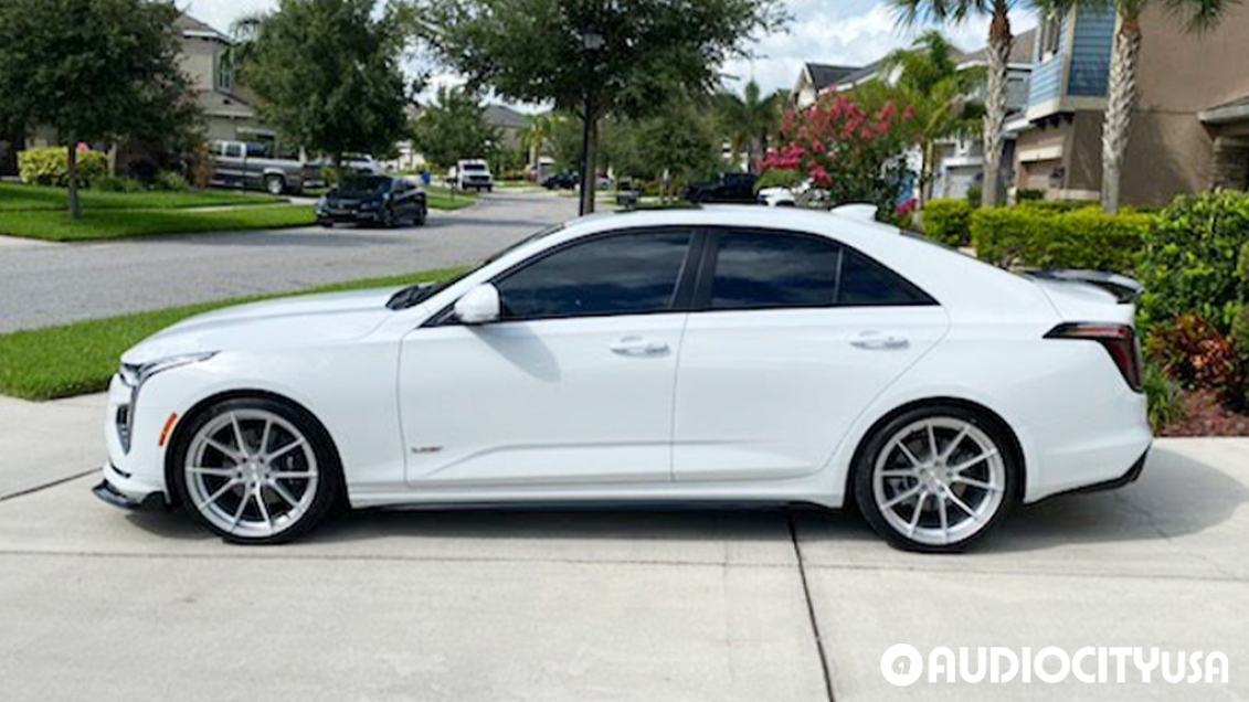 2021 Cadillac CT4-V on 19" Vertini Wheels RFS1.2 Silver Brushed ...