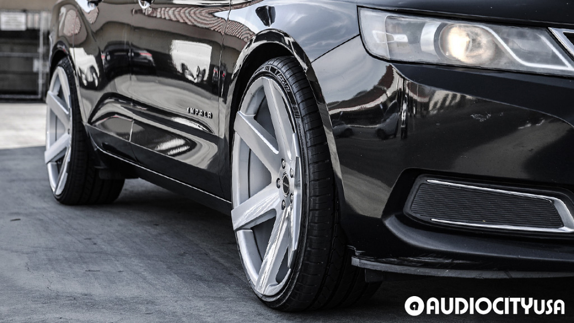 2015 Chevrolet Impala on 22" Strada Wheels Coda Silver Brushed ...