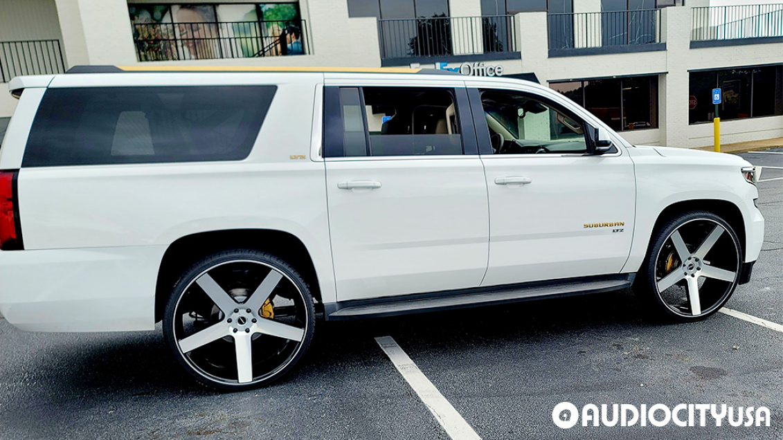 2015 Chevrolet Suburban on 28" Strada Wheels Perfetto Gloss Black ...