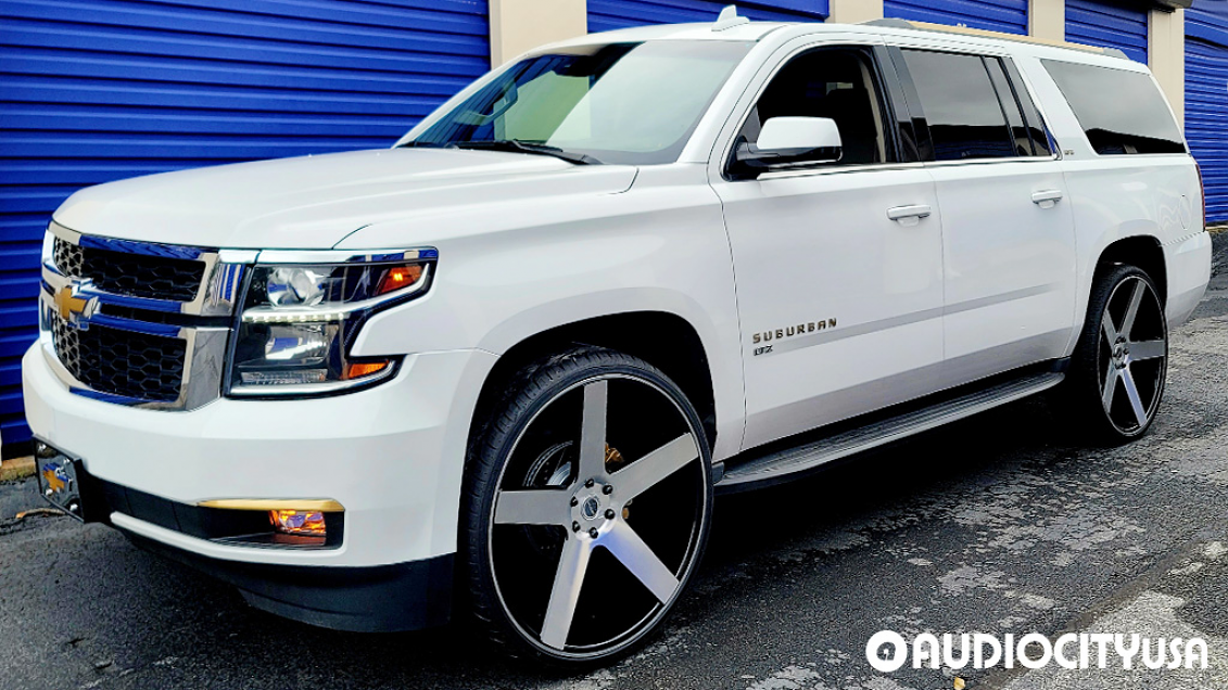 2015 Chevrolet Suburban on 28" Strada Wheels Perfetto Gloss Black ...