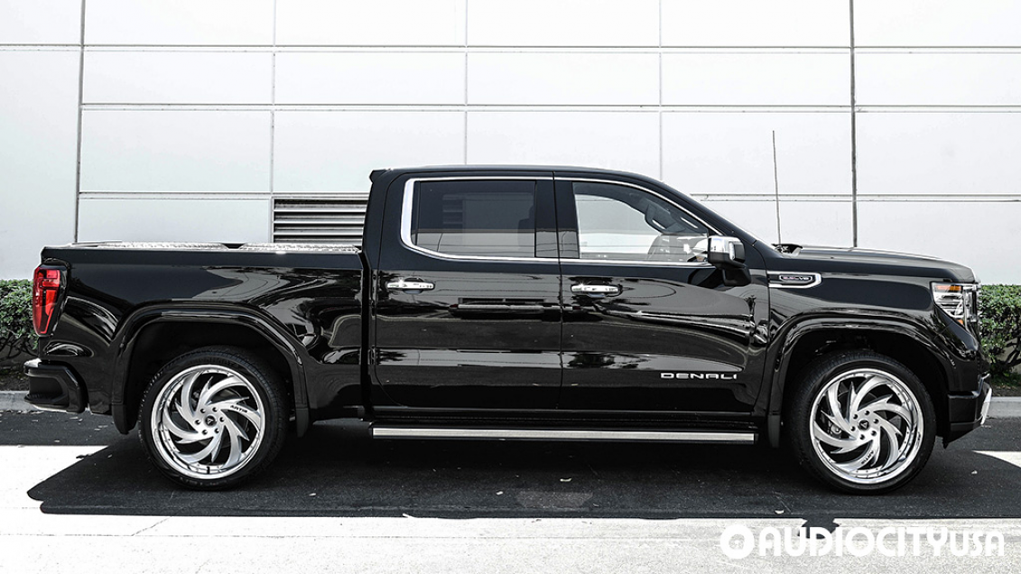 2022 GMC Sierra 1500 on 24" Artis Wheels Spada Silver Brushed with ...