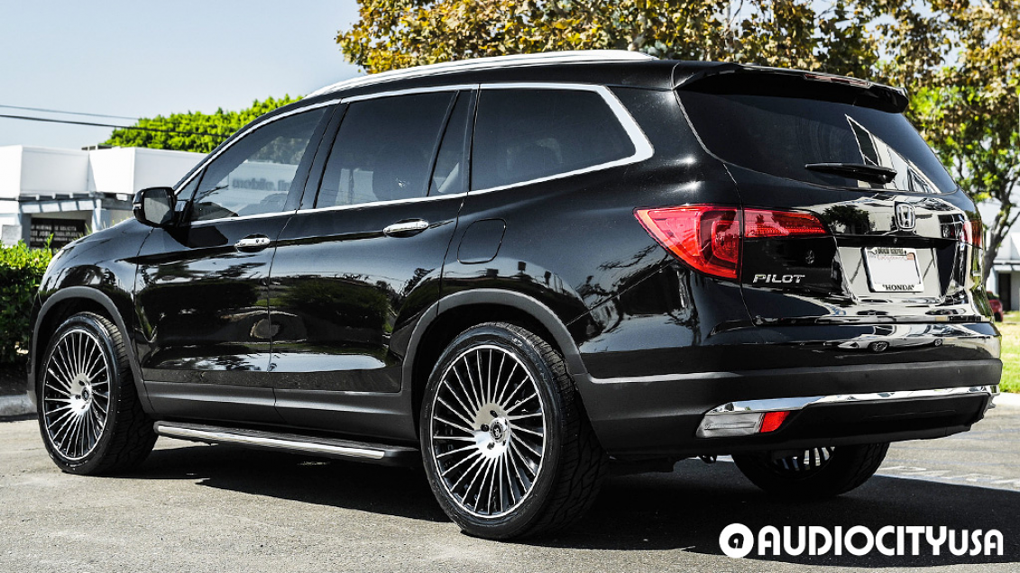 2017 Honda Pilot on 22" Road Force Wheels RF23 Black Machined | Gallery ...