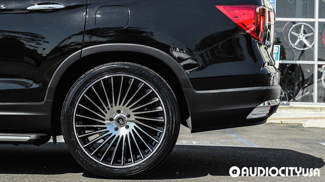 2017 Honda Pilot on 22" Road Force Wheels RF23 Black Machined | Gallery ...