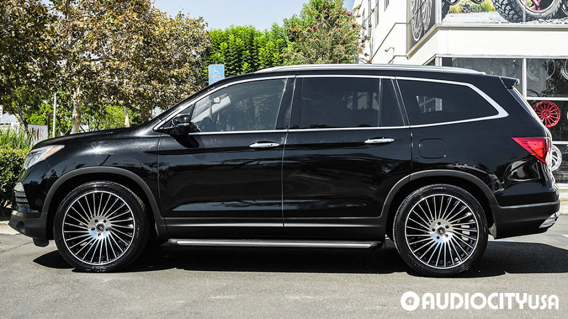 2017 Honda Pilot on 22" Road Force Wheels RF23 Black Machined | Gallery ...