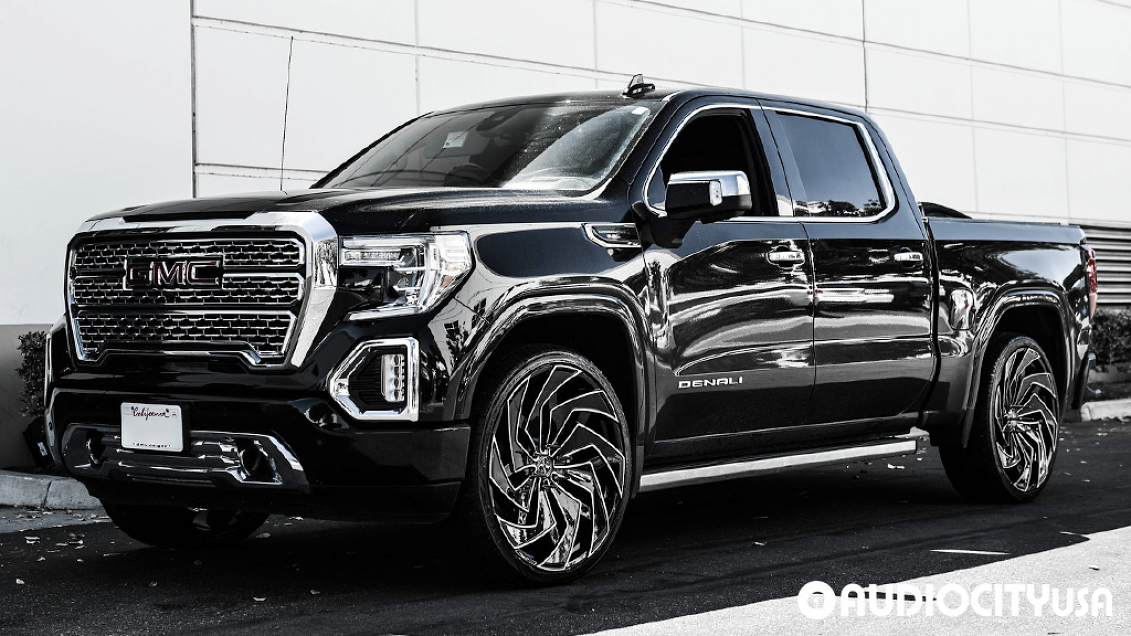 2020 GMC Sierra 1500 on 26" Xcess Wheels X04 Gloss Black Milled Edge | Gallery | AudioCityUSA
