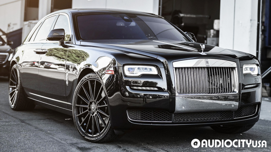 2017 Rolls Royce Ghost on 22" Road Force Wheels RF15 Gloss Black ...