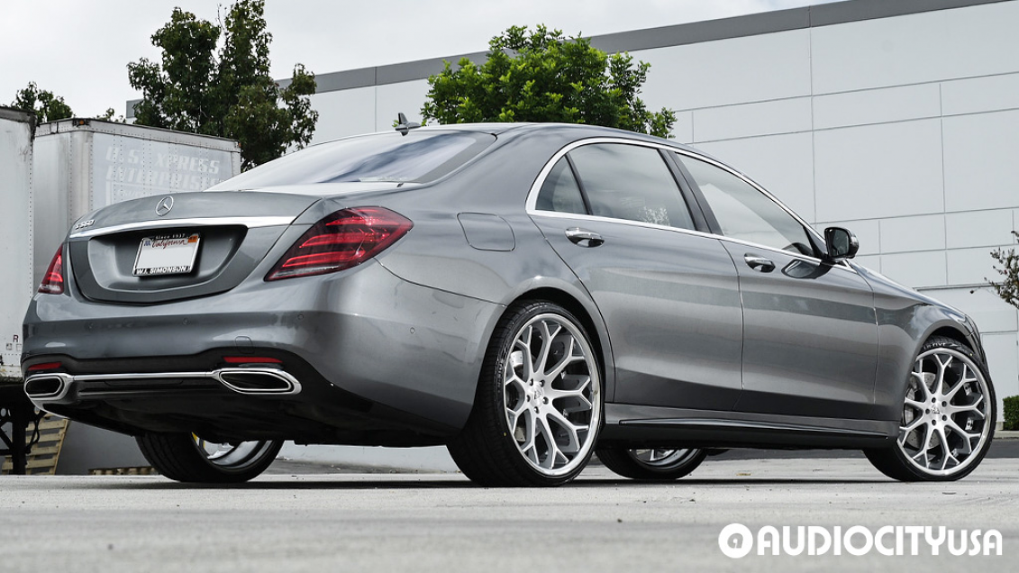 2018 Mercedes-Benz S-Class on 22" AZAD Wheels AZ99 Silver with Chrome ...