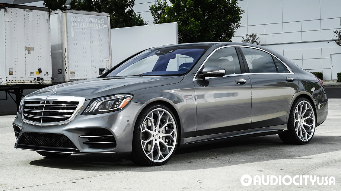 2018 Mercedes-Benz S-Class on 22" AZAD Wheels AZ99 Silver with Chrome ...
