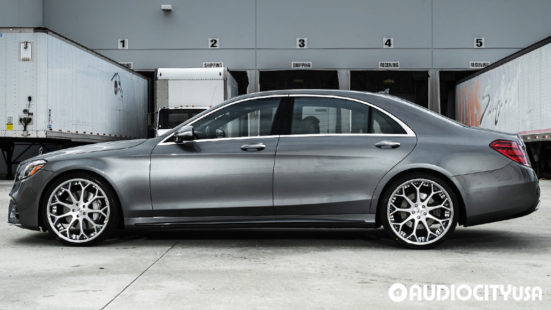 2018 Mercedes-Benz S-Class on 22" AZAD Wheels AZ99 Silver with Chrome ...