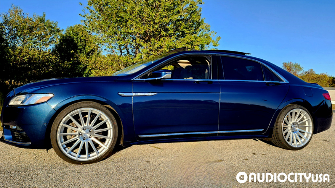 2017 Lincoln Continental on 21" Road Force Wheels RF15 Silver Machined ...