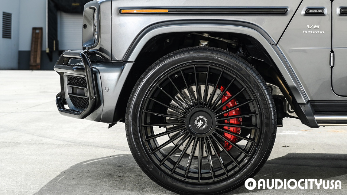 2022 Mercedes-AMG G-Class AMG on 24" Road Force Wheels RF22 Gloss Black | Gallery | AudioCityUSA