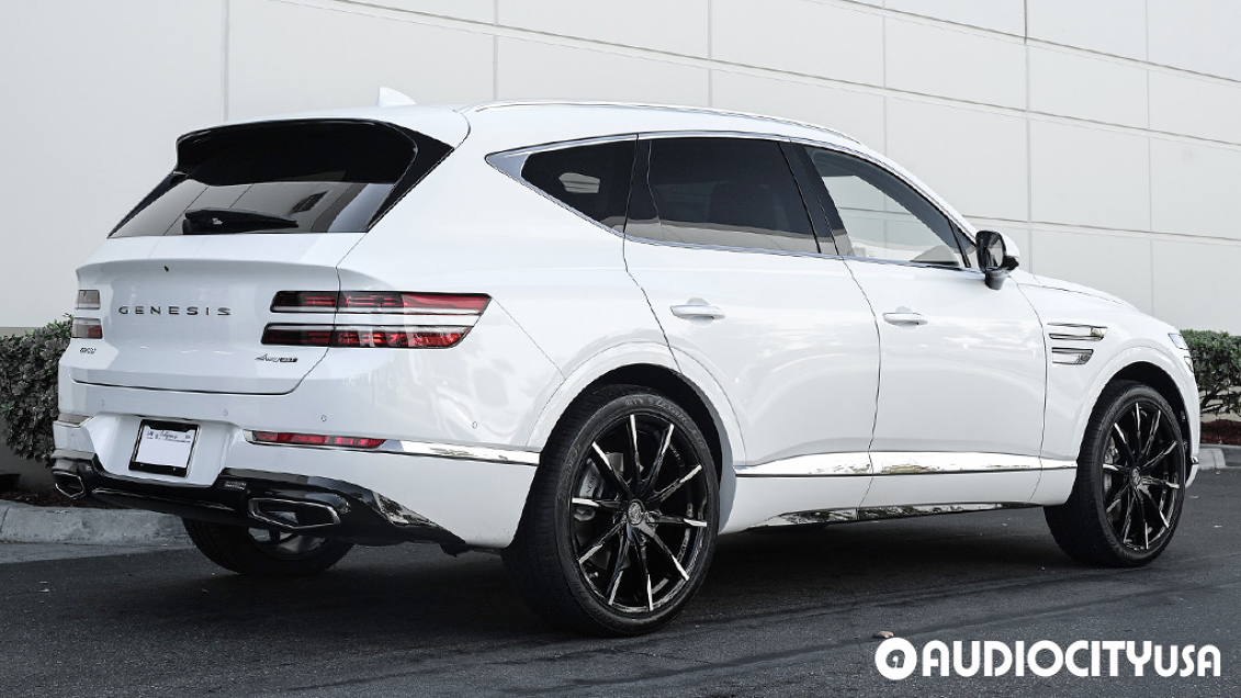 2022 Genesis GV80 on 22" Lexani Wheels CSS-15 Gloss Black Machined Tips ...