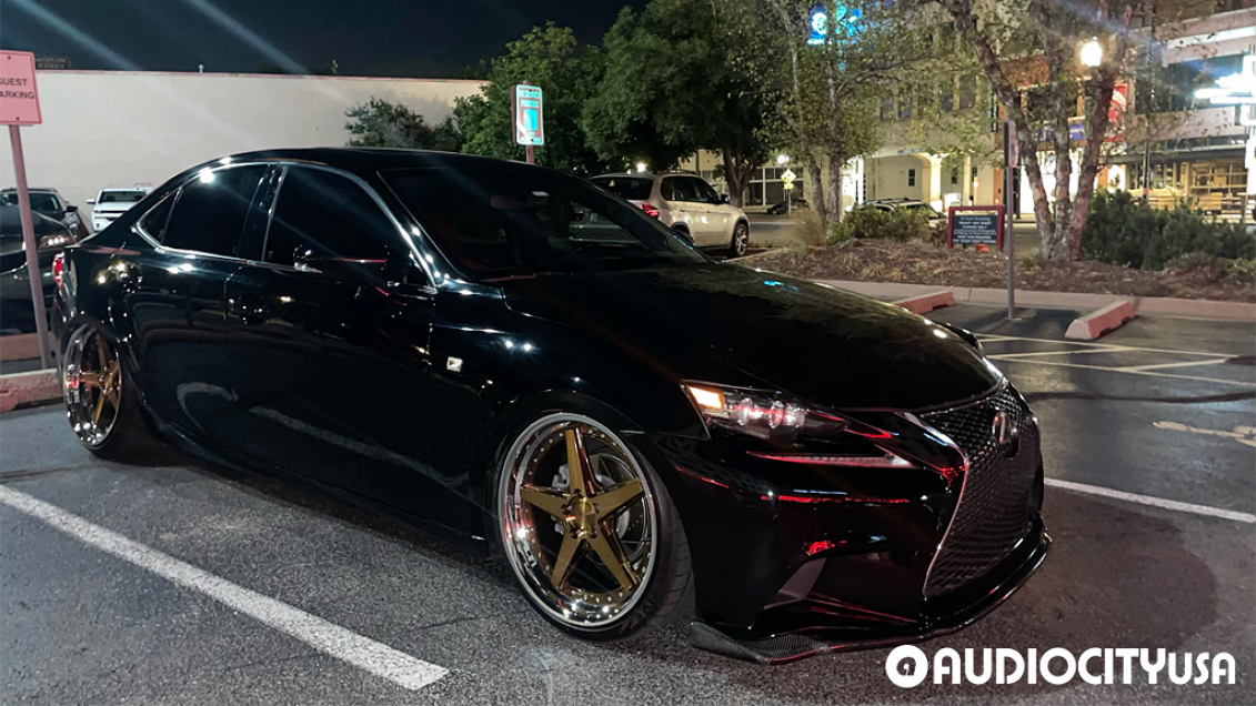 2015 Lexus IS Series on 20" Rennen Wheels CSL7 Bronze with Chrome Lip ...