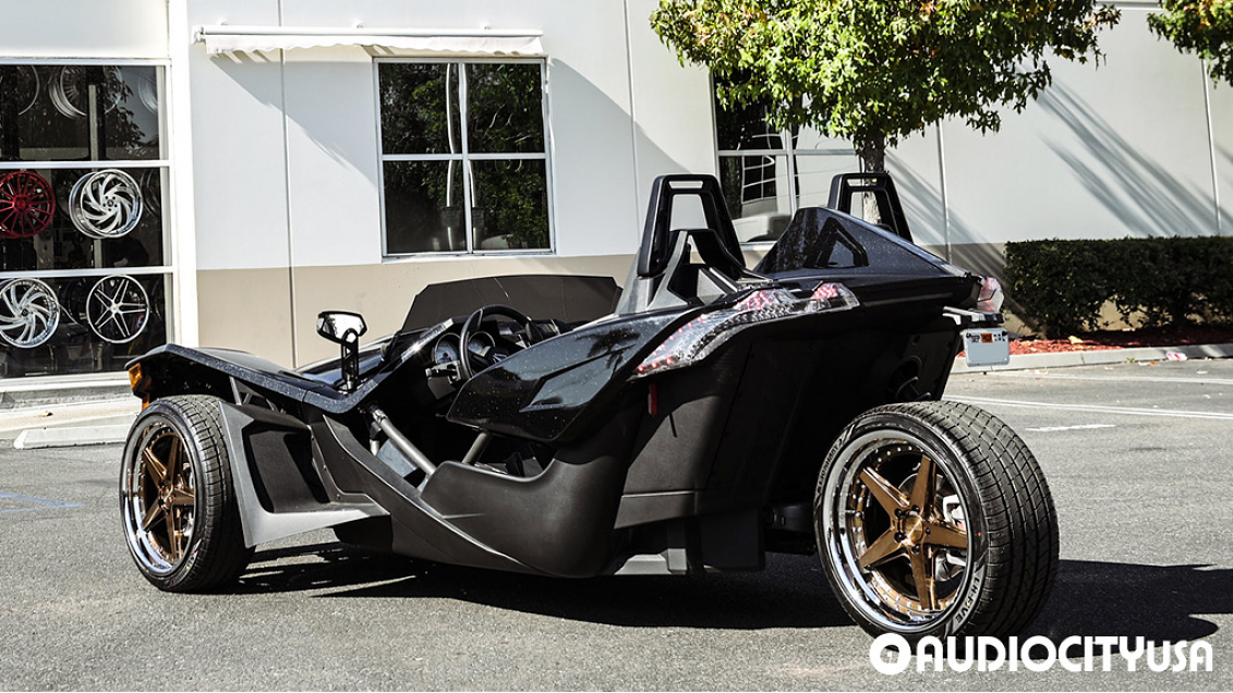 2018 Polaris Slingshot on 20" Rennen Wheels CSL 7 Bronze with Chrome ...