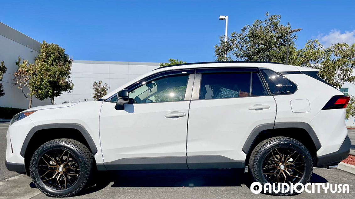 2019 Toyota RAV4 on 18" Shift Wheels Spring Black with Bronze Machined ...