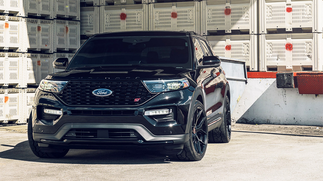 2021 Ford Explorer on 22" Vossen Wheels HF-5 Gloss Black | Gallery ...
