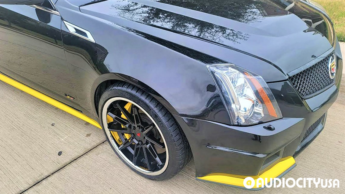 2012 Cadillac CTS-V on 20" Ferrada Wheels CM2 Matte Black with Gloss ...