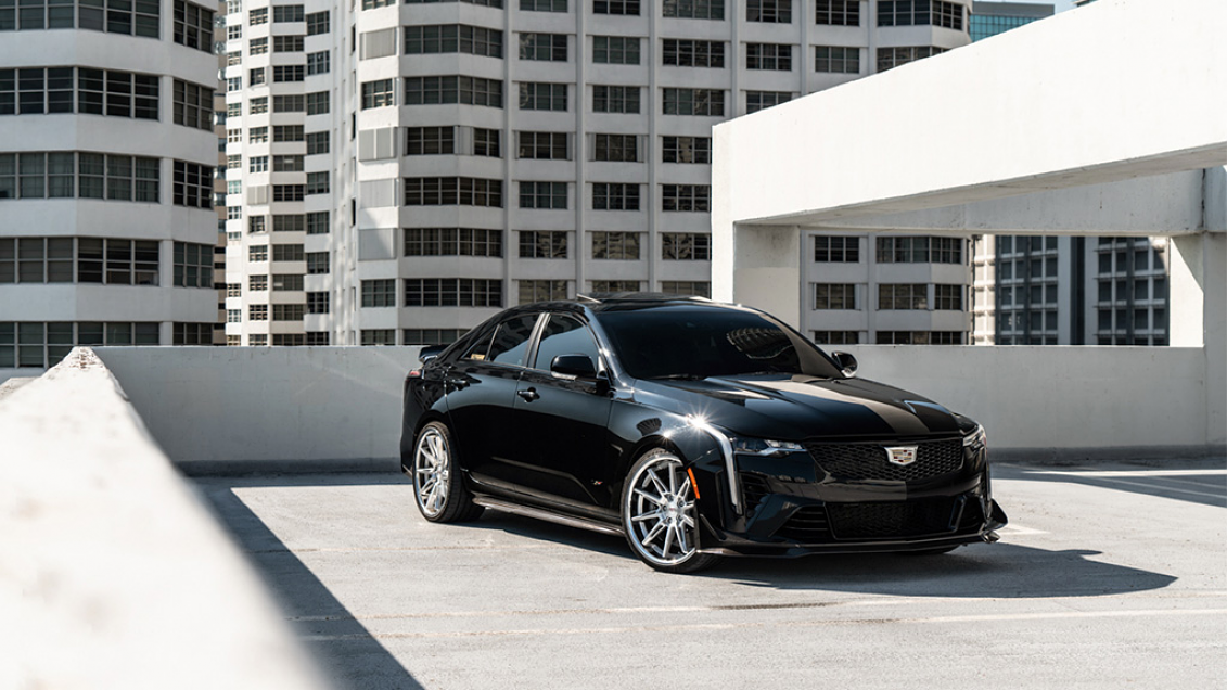2022 Cadillac CT4-V on 20" Ferrada Wheels CM2 Silver Machined with Chrome Lip | Gallery ...