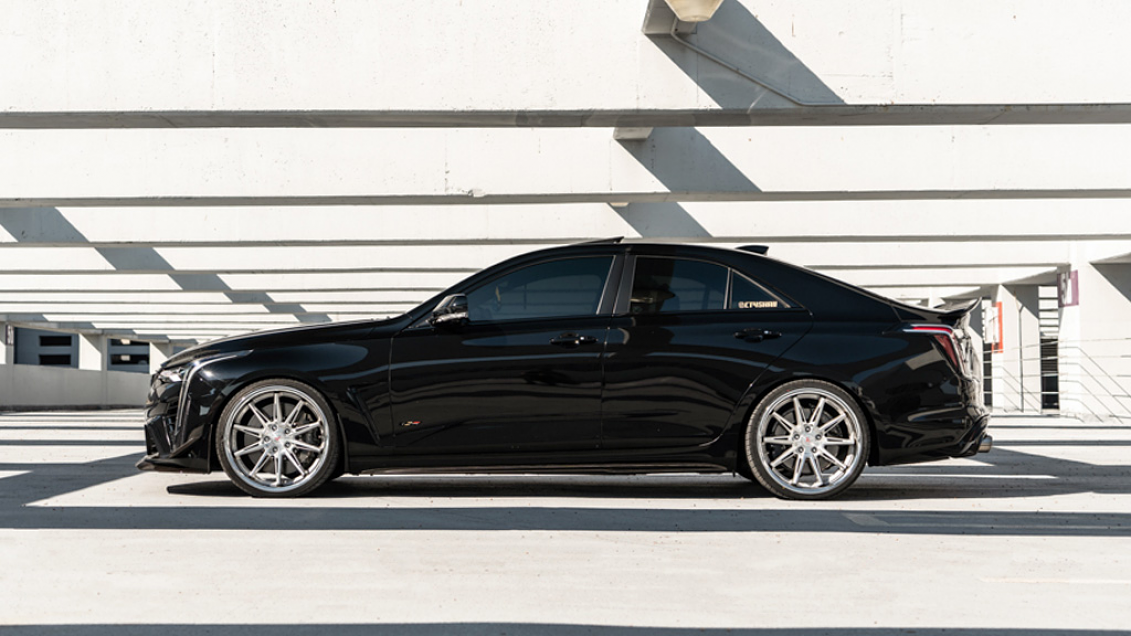 2022 Cadillac CT4-V on 20" Ferrada Wheels CM2 Silver Machined with Chrome Lip | Gallery ...