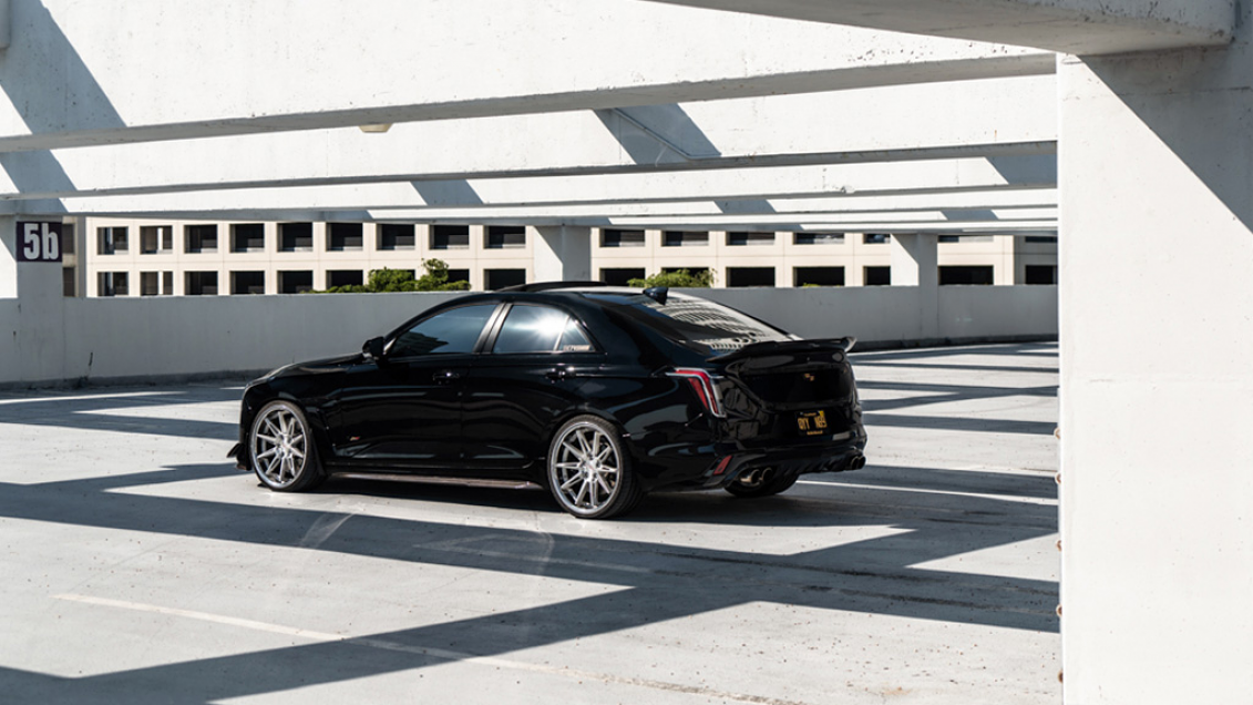 2022 Cadillac CT4-V on 20" Ferrada Wheels CM2 Silver Machined with ...