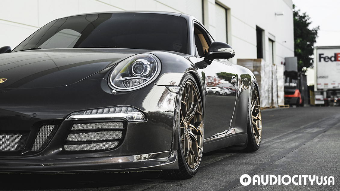 2013 Porsche 911 on 20" Stance Wheels SF10 Brushed Dual Bronze ...